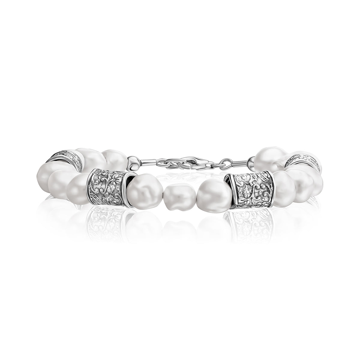 Sterling Silver Freshwater Pearl Chain Bracelet – Jean Rachel Jewelry