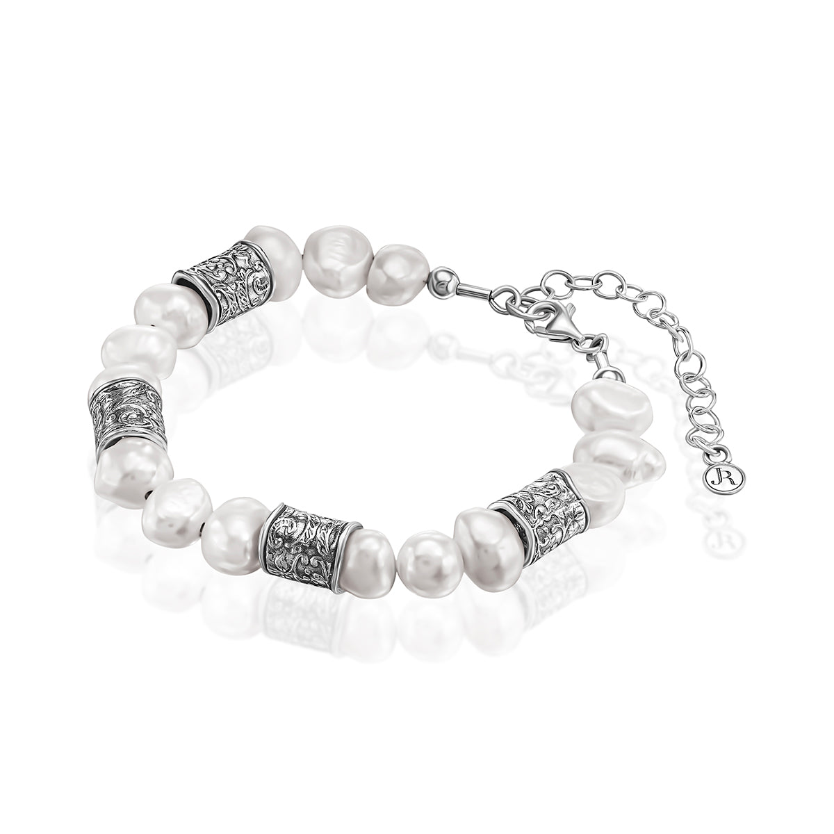 Sterling Silver Freshwater Pearl Chain Bracelet – Jean Rachel Jewelry