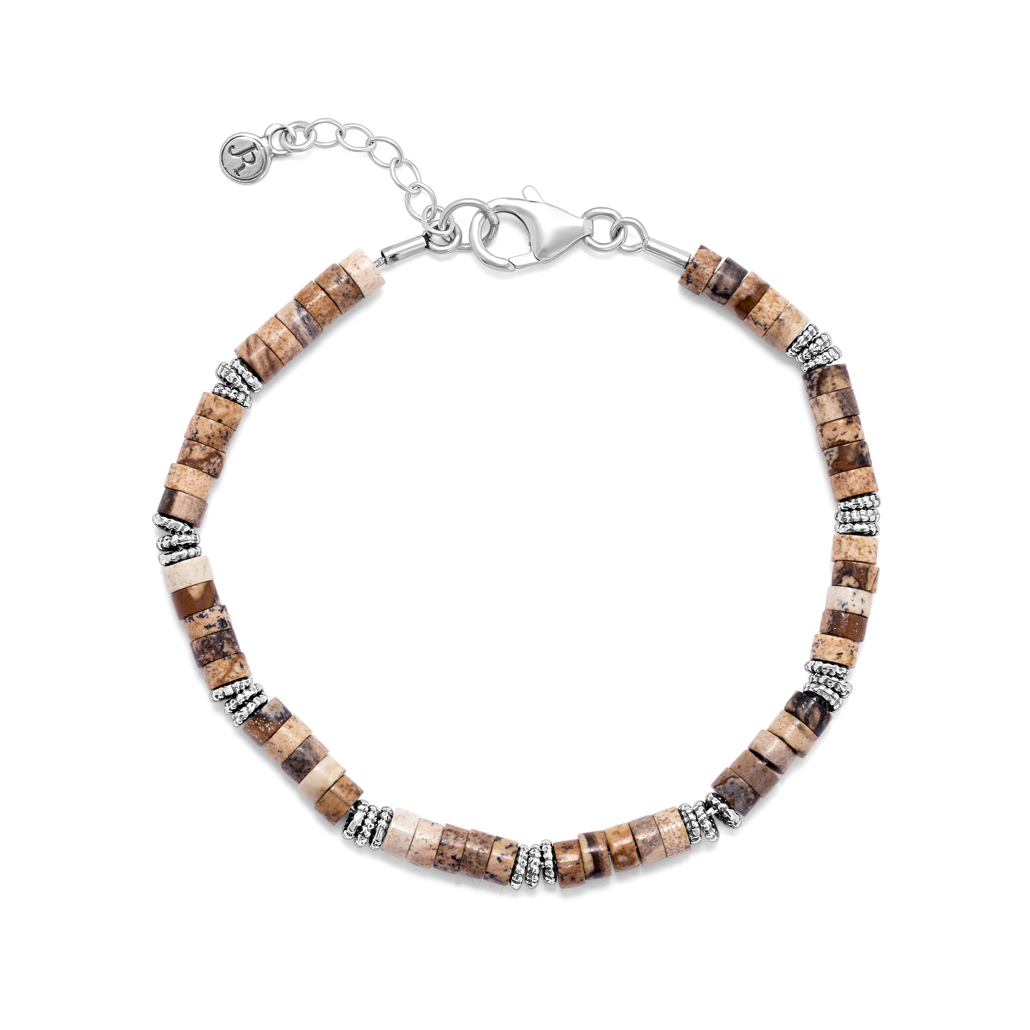 Sterling Silver Chain Bracelet Stack with Jasper – Jean Rachel Jewelry