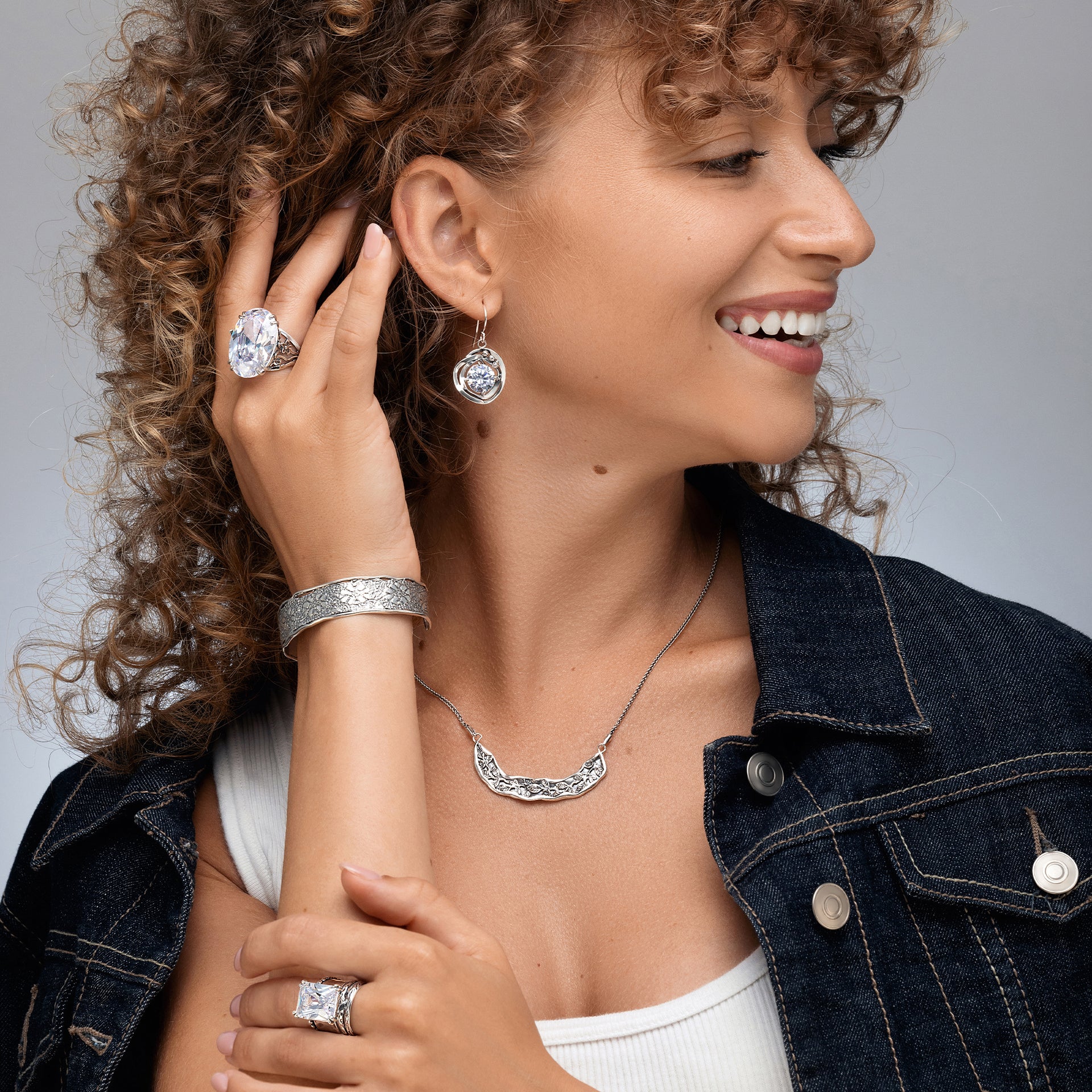 Bold Sterling Silver Octagon CZ Ring – Jean Rachel Jewelry